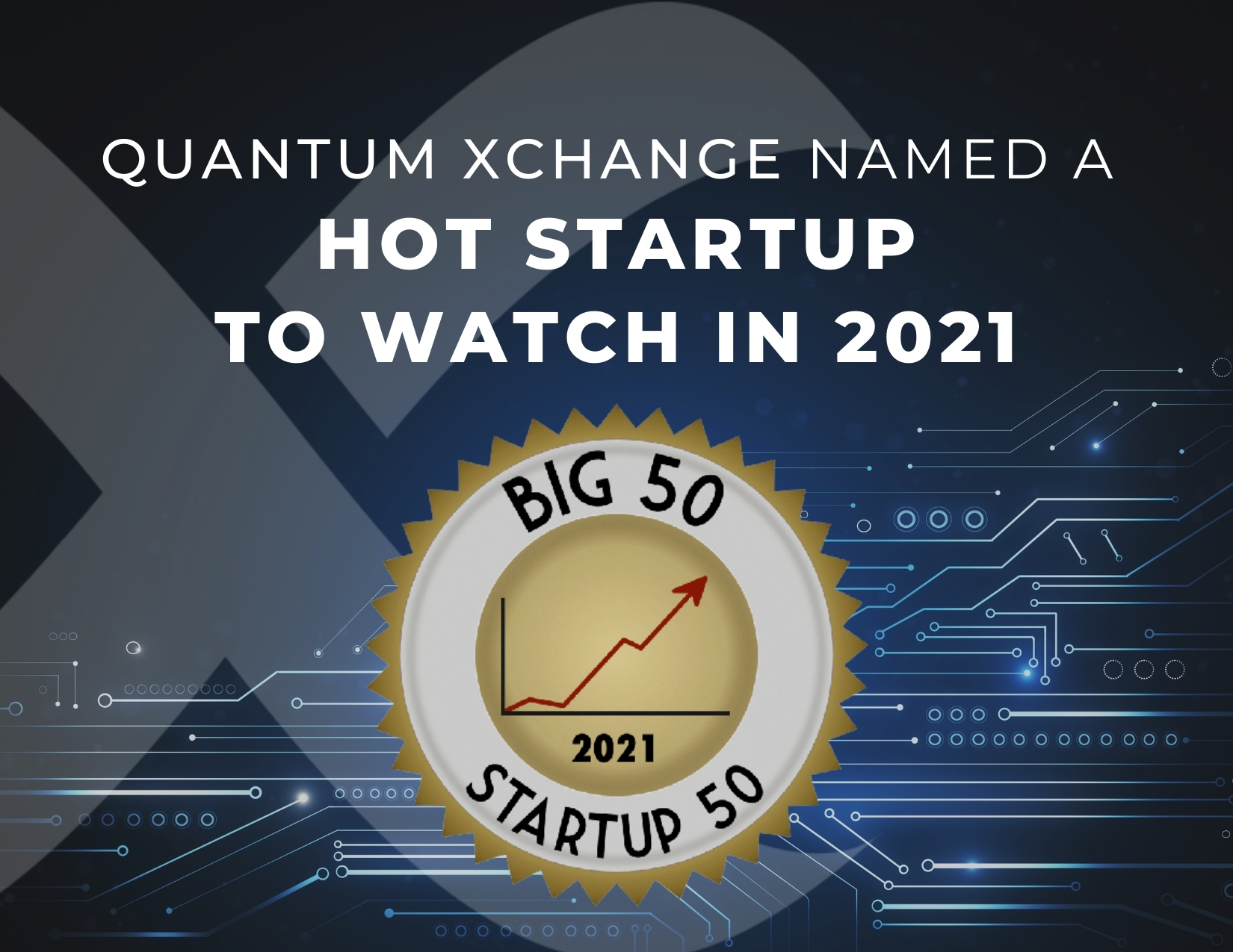 Quantum Xchange Named a Hot Startup to Watch in 2021 Big 50 Startup | Quantum Xchange