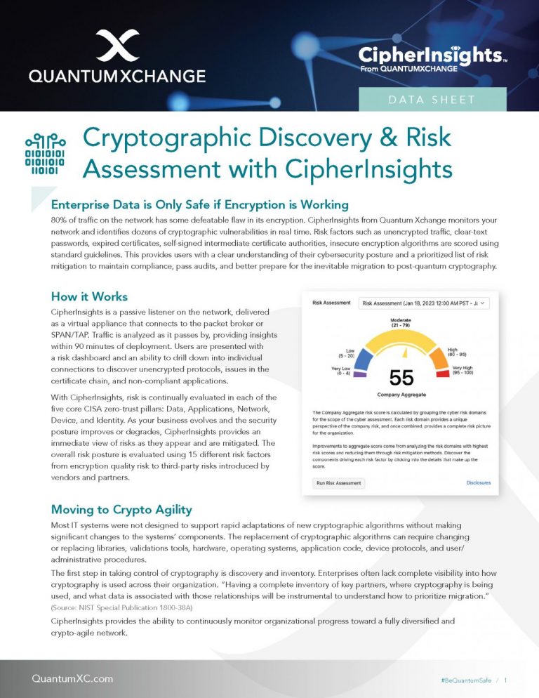 Crypto Security Risk Assessments with CipherInsights | Quantum Xchange